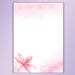 Pink Lily Printable Stationery-lily Writing Paper Set Lined Unlined A5 ...