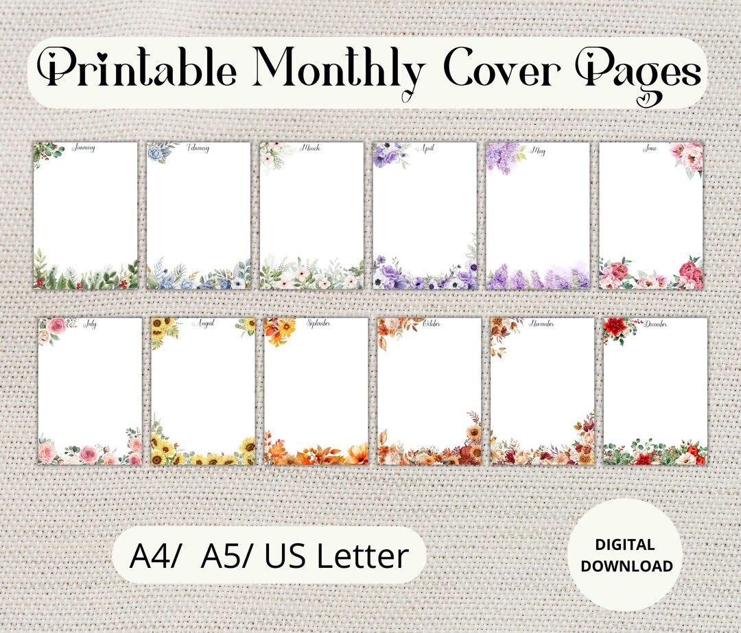 Printable Monthly Pages-planner Insert-printable Monthly Planner Insert ...