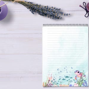 Sea Turtle Printable Stationery-marine Writing Paper Unlined Lined A5 ...