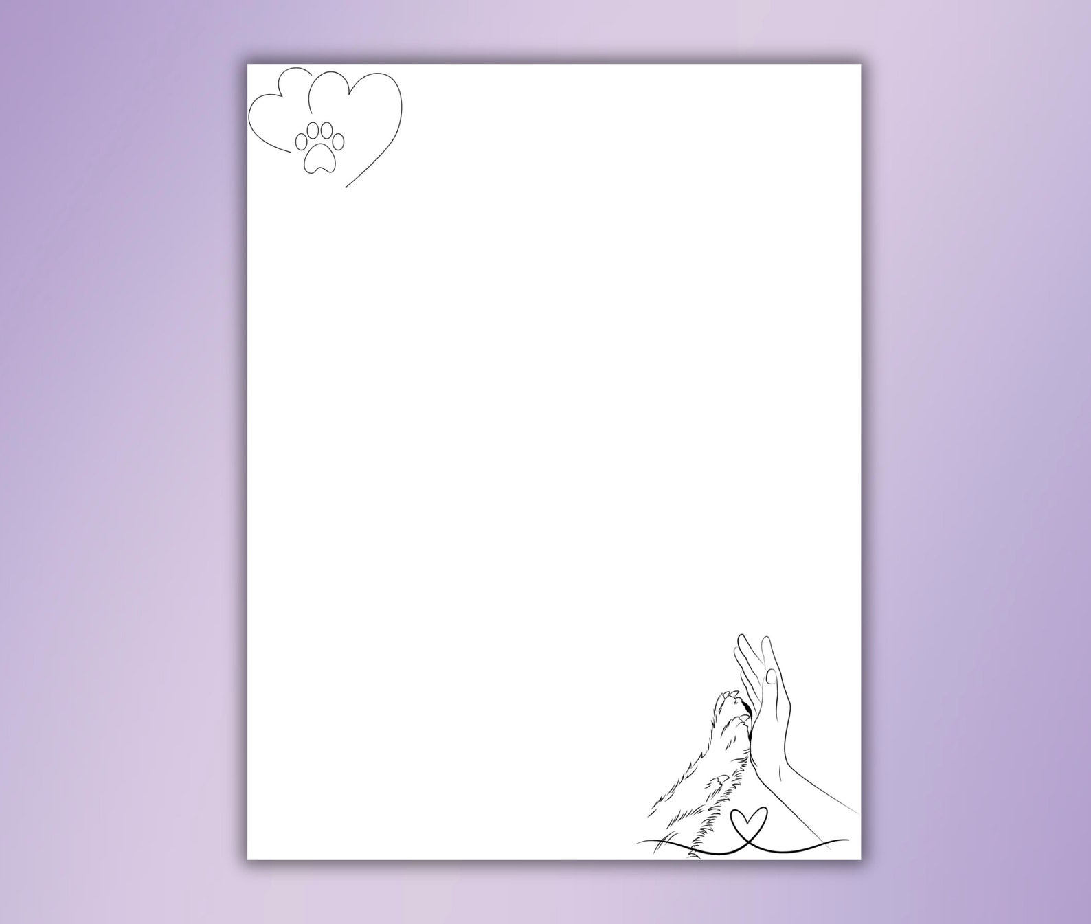 Dog Lover Printable Stationery-dog Printable Stationery Set-writing ...