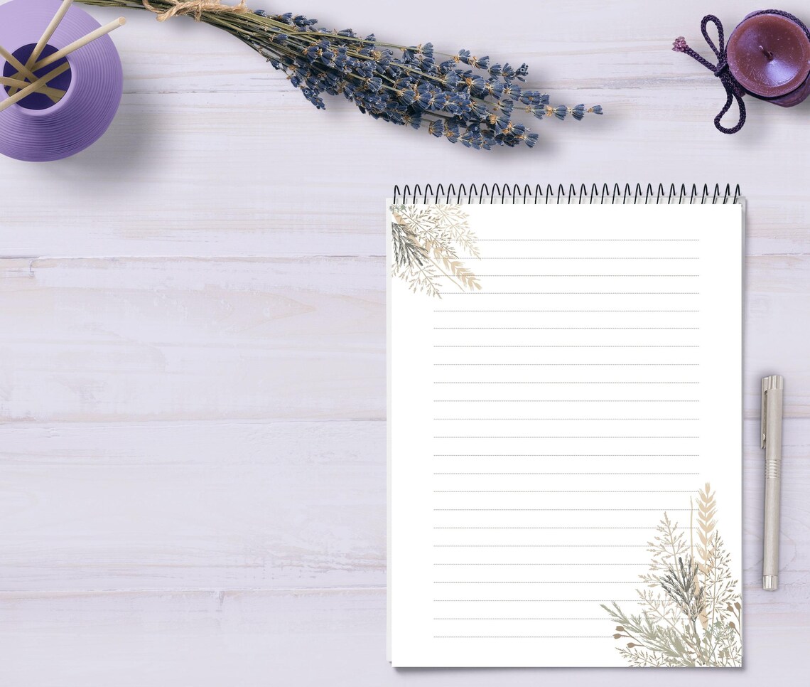 Wildflower Writing Set,flower Printable Stationery,floral Writing Paper ...