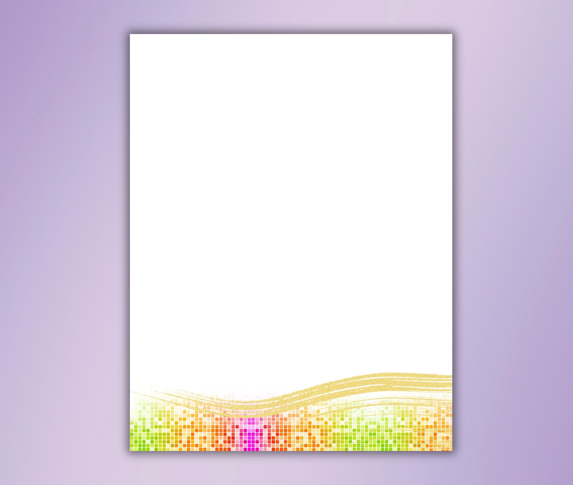 Pixel Style Printable Stationary Set-color Checkerboard Writing Paper ...