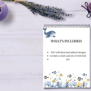 Sea Writing Set ,marine Printable Stationery,watercolor Writing Paper ...