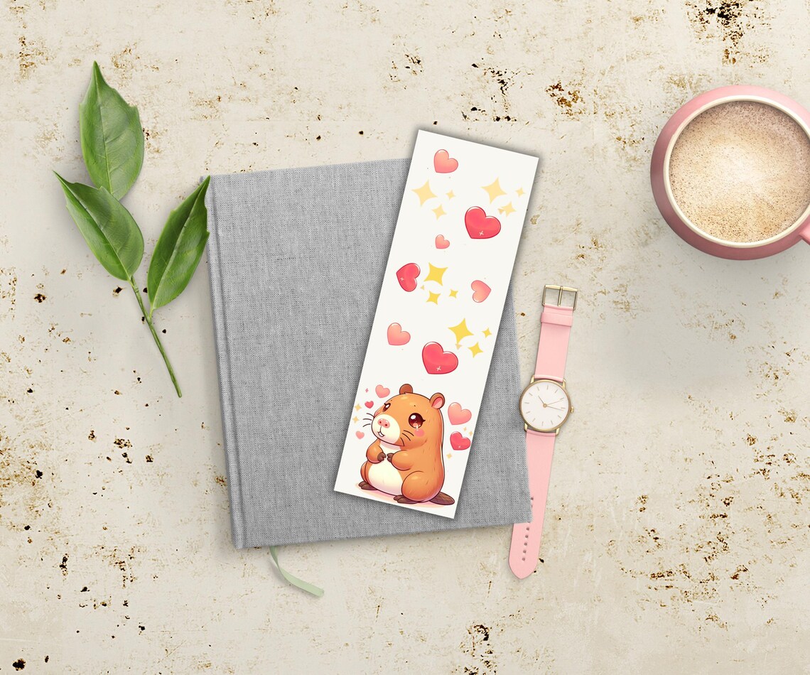 Capybara Printable Bookmark Bundle-animal Bookmark-cute Bookmarks-book ...