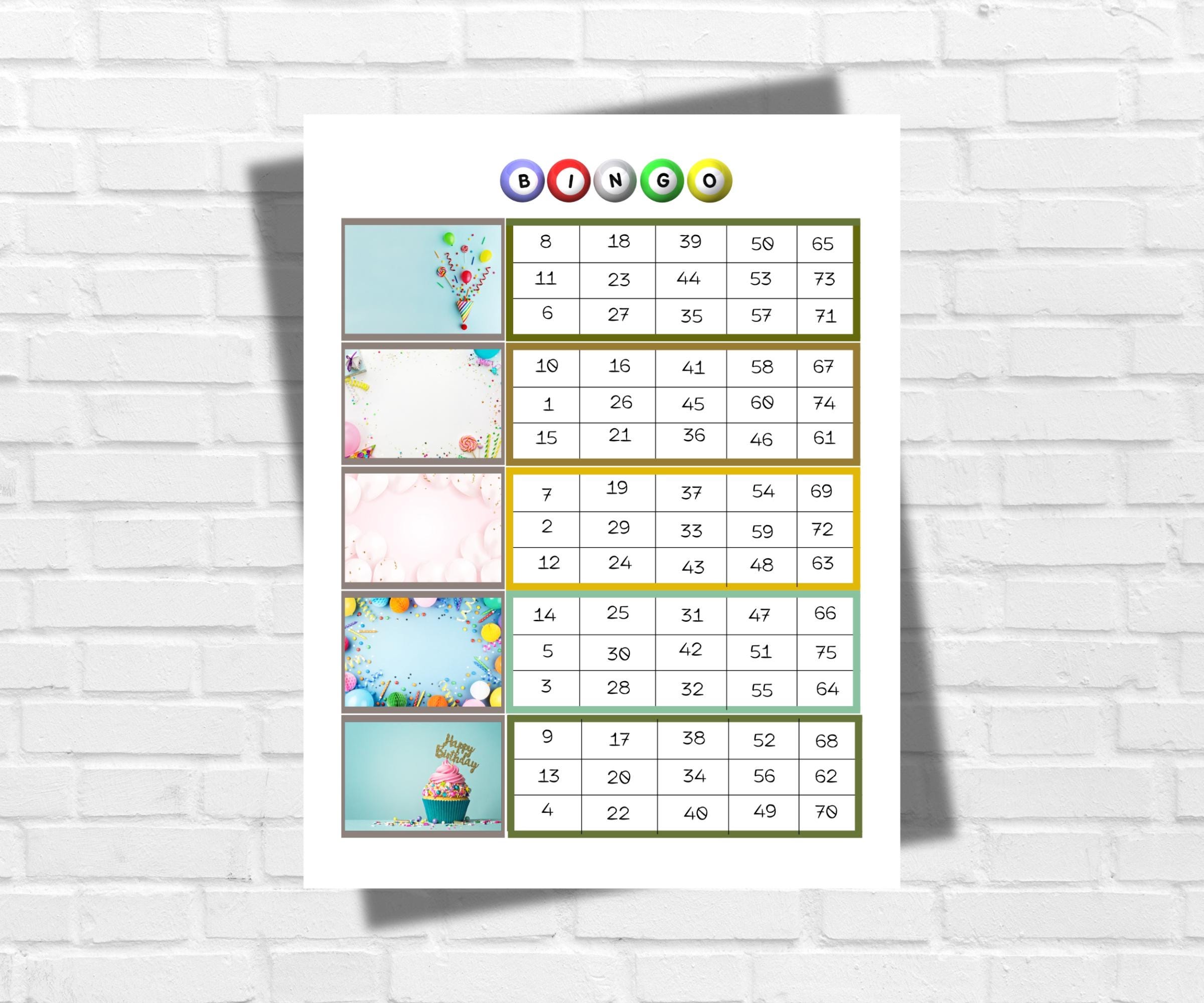 Editable Bingo Boards Template-instant Download - Straight Mixed Blank ...
