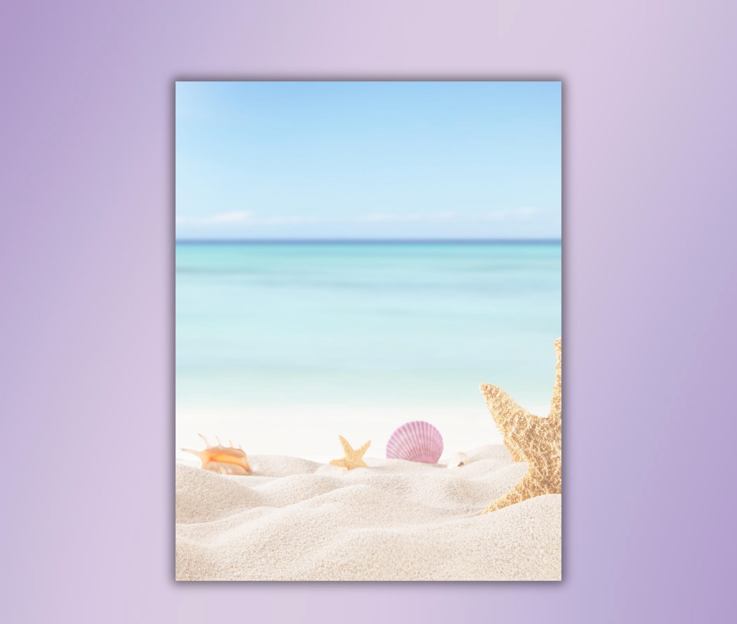 Beach Printable Stationery Digital Download,printable Writing Paper ...