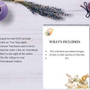 Bunnies Printable Stationery-cute Animal Stationary Sets-digital Letter ...