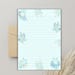 Sea Turtle Printable Stationery-marine Writing Paper Unlined Lined A5 ...