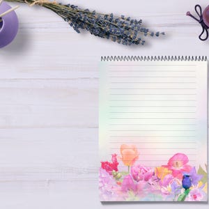 Spring Flowers With Birds Printable Stationery-tulip Writing Paper Set ...