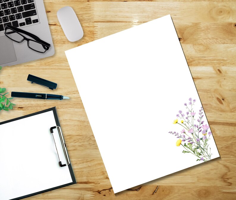 Wildflower Writing Set,flower Printable Stationery,writing Paper Letter ...