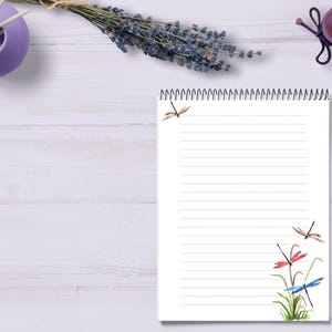 Dragonfly Printable Stationery Cute Notepaper-floral Printable ...