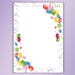 Colorful Balloons Printable Stationary-birthday Writing Paper Unlined ...