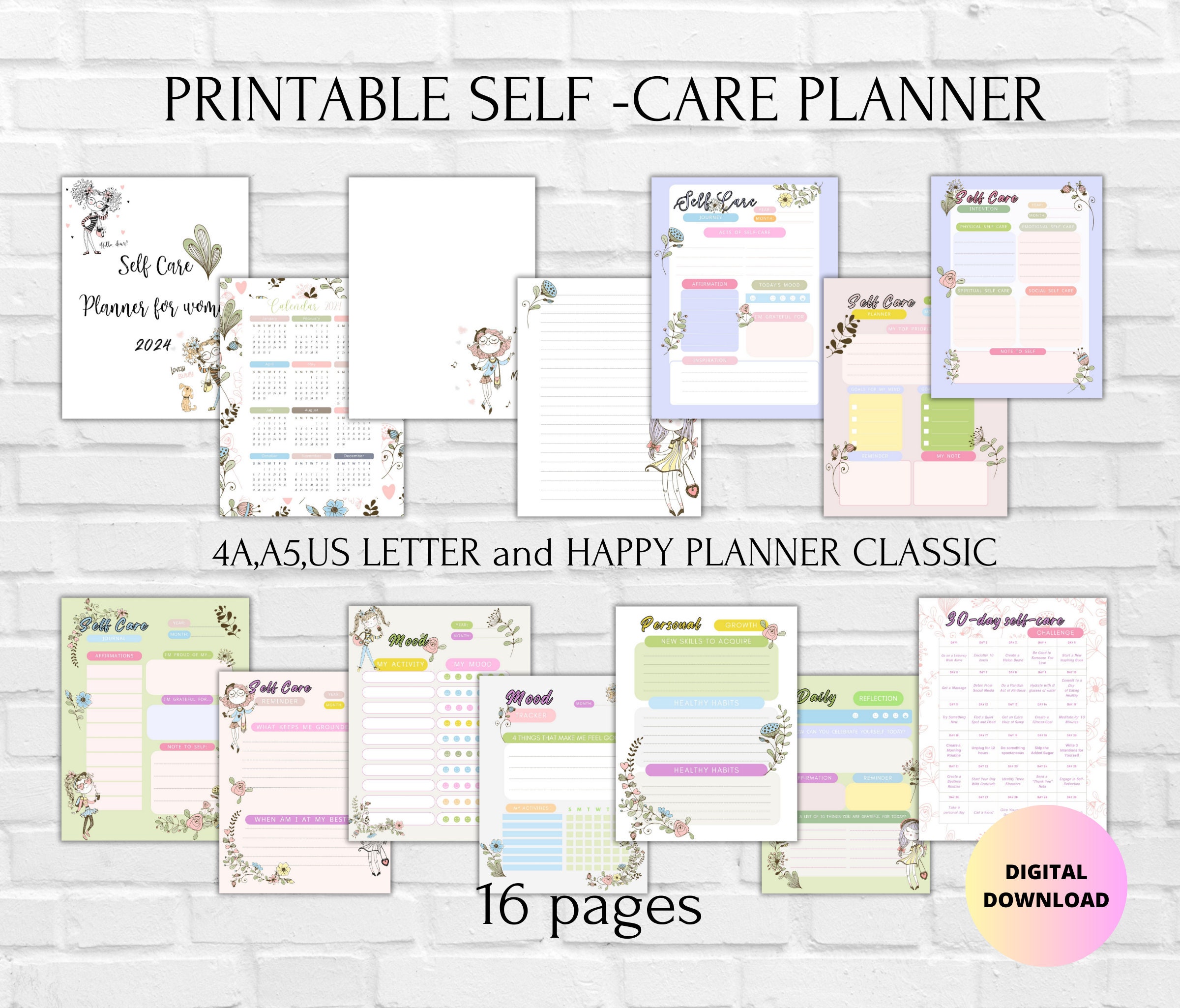 Printable Self-care Plannerself-love Journalself-care - Etsy