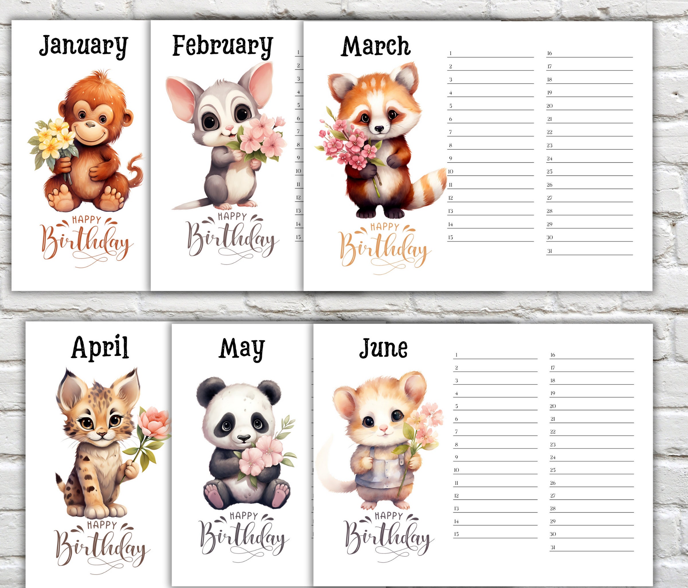 Classroom Monthly Birthday Chart-editable Printable Birthday Chart ...