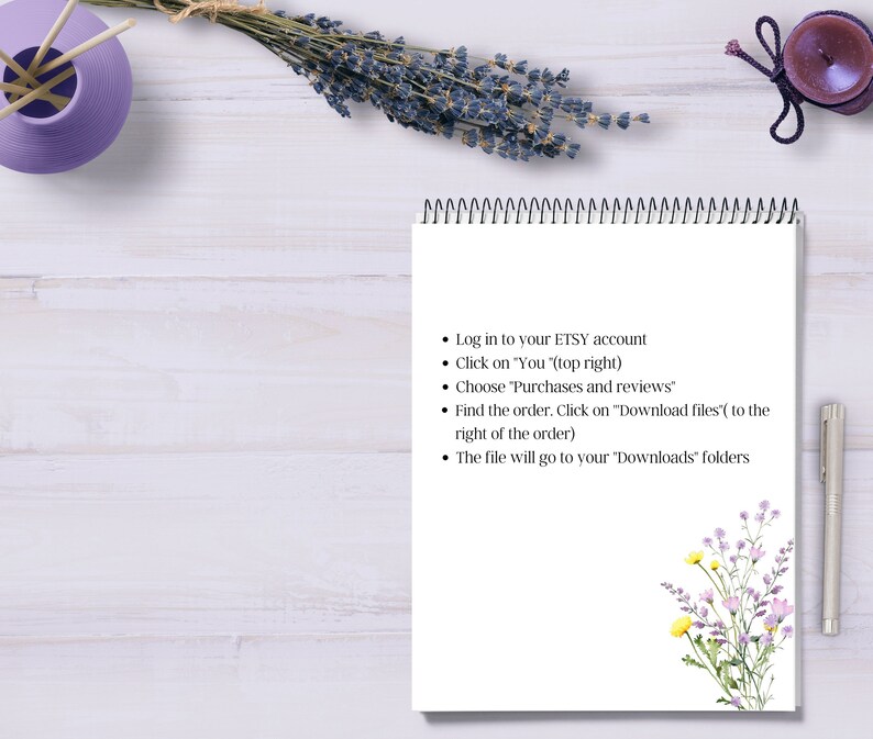 Wildflower Writing Set,flower Printable Stationery,writing Paper Letter ...