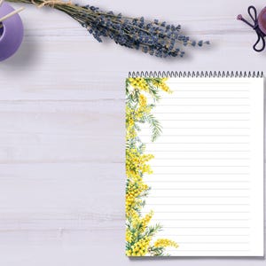 Mimosa Printable Stationery-spring Flower Writing Paper Set Unlined ...