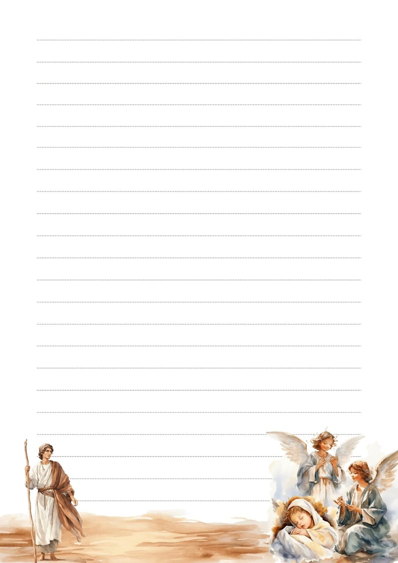 Christian Stationary-printable Christmas Stationery Digital Download ...