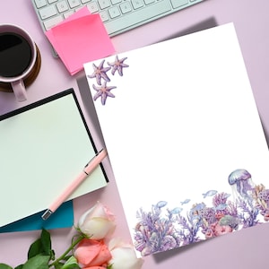 Sea Marine Printable Stationery-watercolor Ocean Writing Set A4/A5/US ...