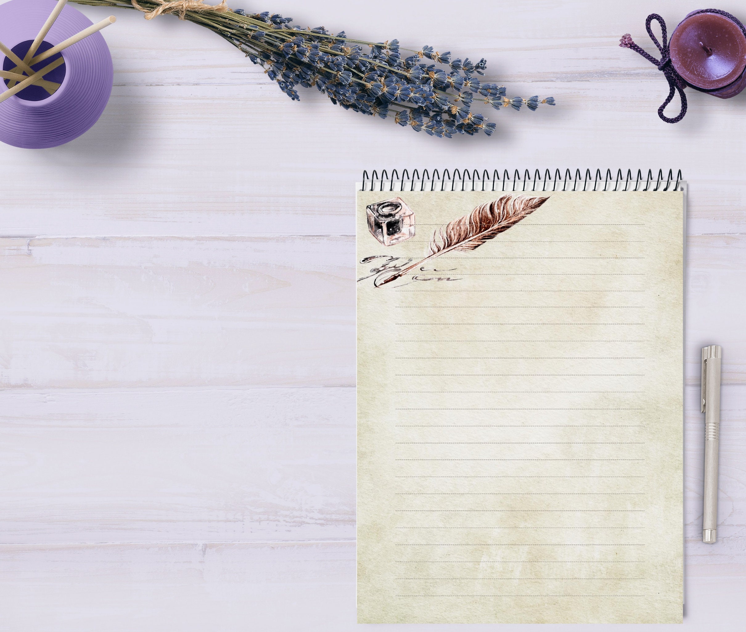 Vintage Old Paper Printable Stationerypen and Ink Pen Pal - Etsy