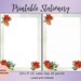 Christmas Poinsettia Printable Stationery-christmas Flower Writing ...