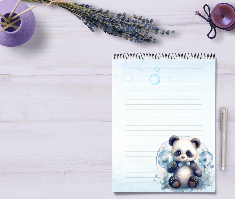 Cute Stationery Sets,panda Printable Stationery,kids Stationary,animal ...