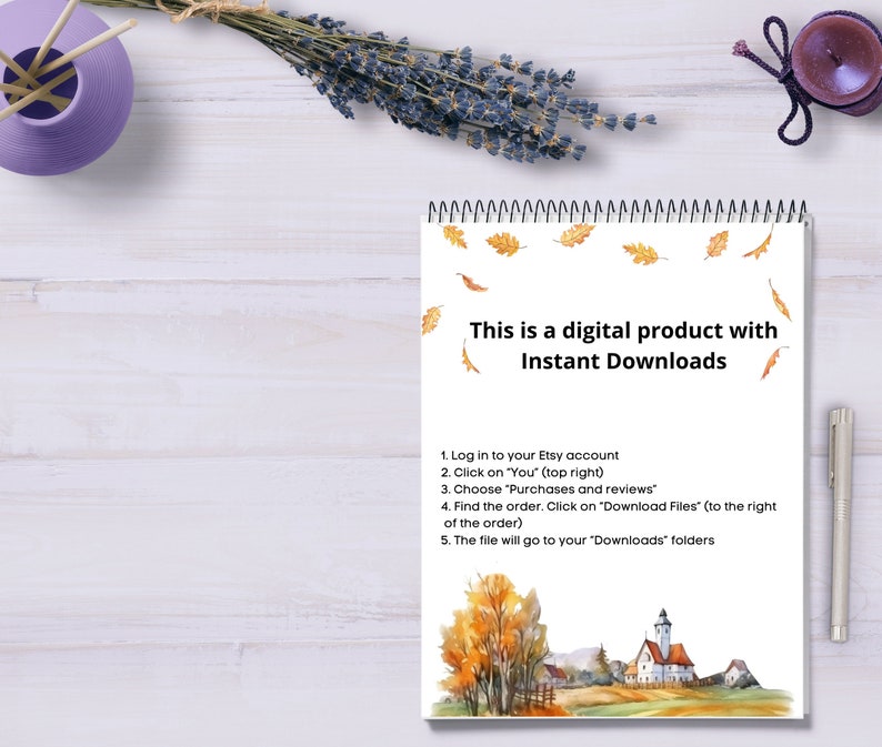 Autumn Printable Stationery,fall Leaves Digital Letter,stationary ...