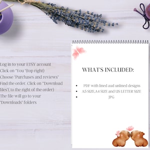 Capybara Printable Writing Paper Set A4/A5/US Letter Lined Unlined ...