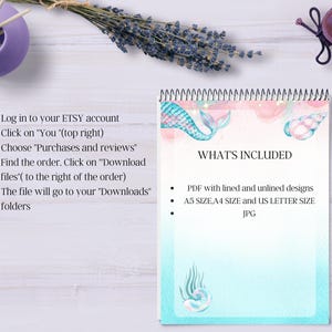 Printable Mermaid Letter Writing Paper Set,mermaid Stationery,marine ...