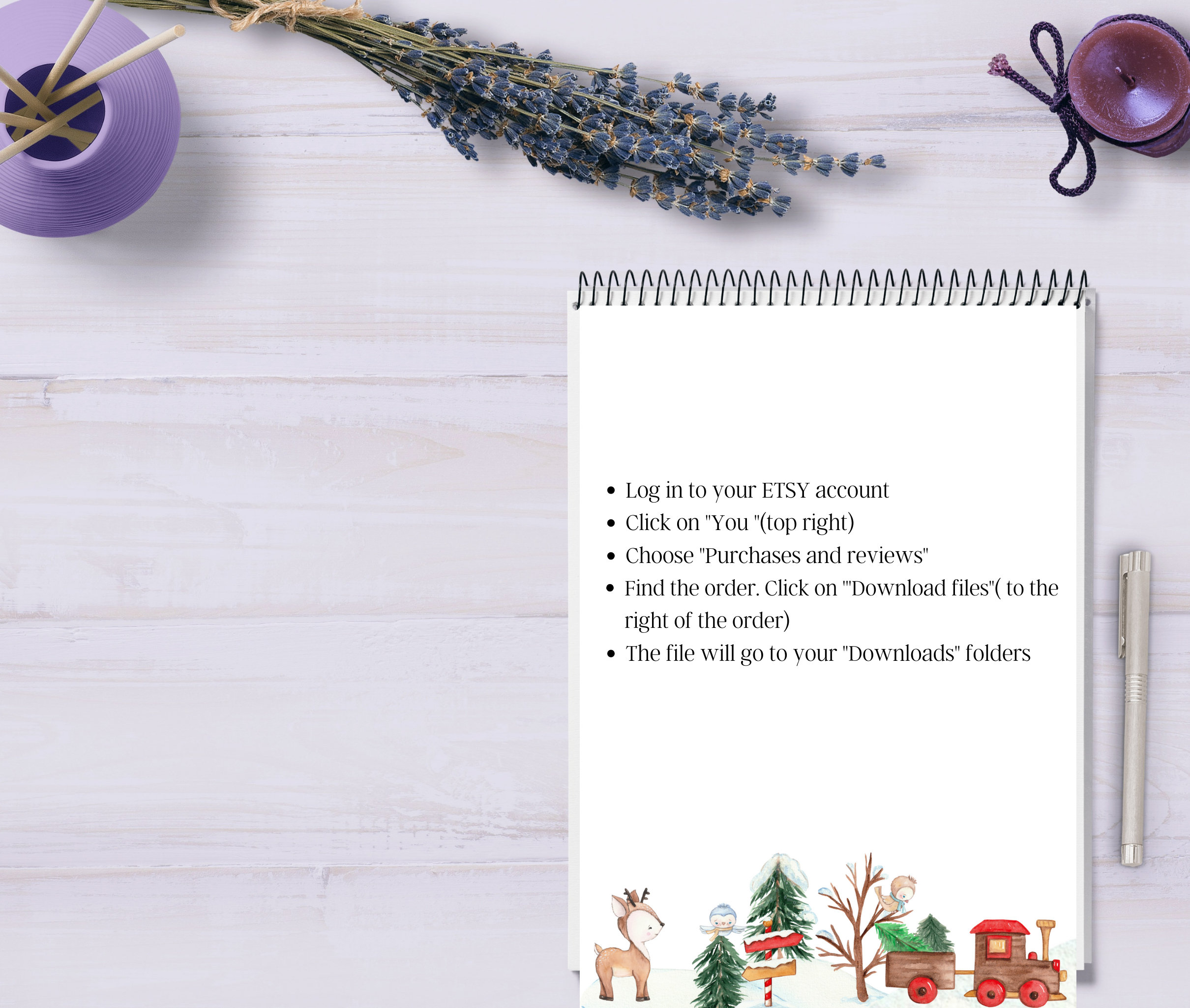 Winter Animal Printable Stationery/christmas Stationary Holiday Letter ...