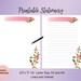 Rose Writing Set,flower Printable Stationery,floral Writing Paper ...