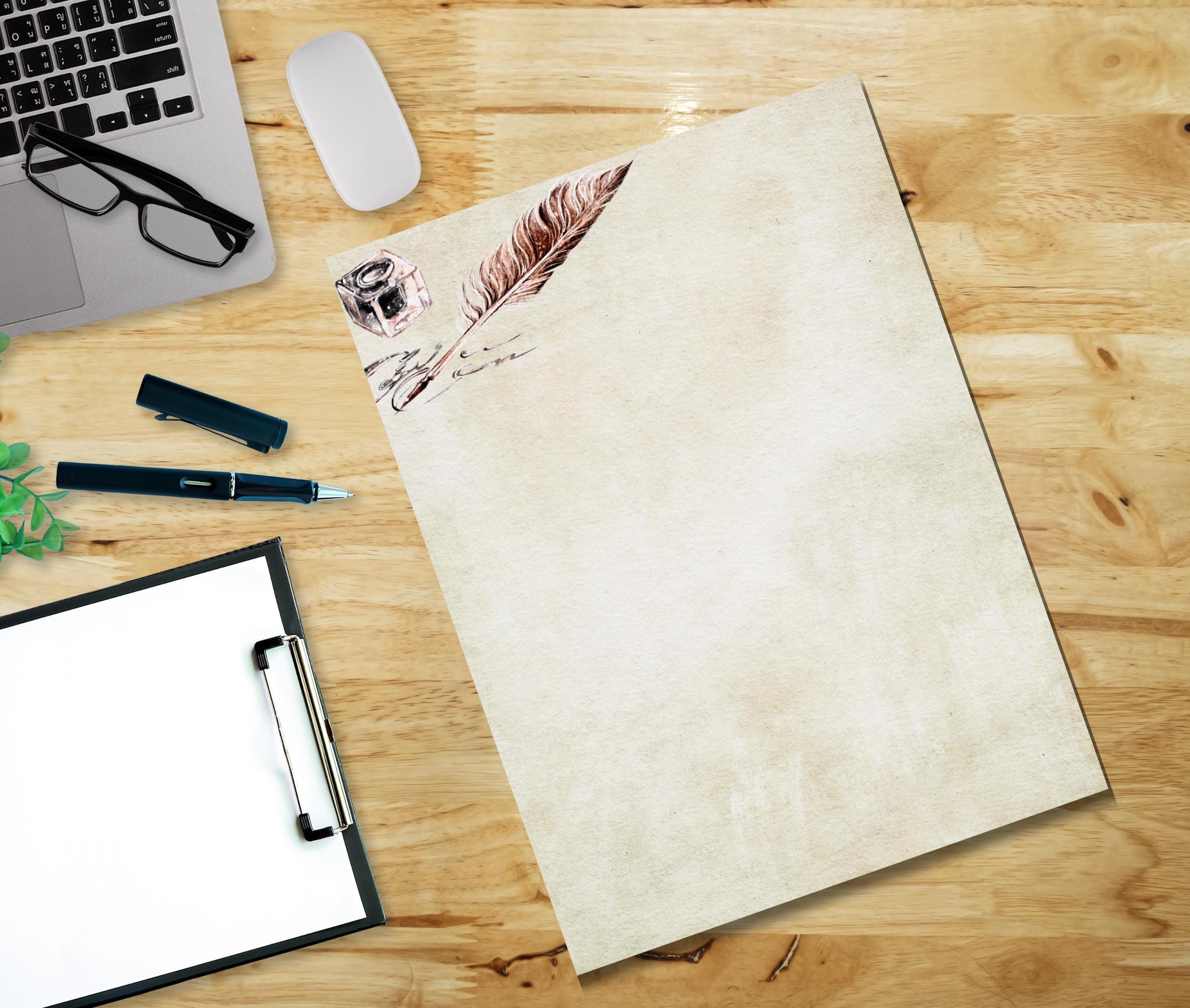 Vintage Old Paper Printable Stationery,pen and Ink, Pen Pal Supplies ...