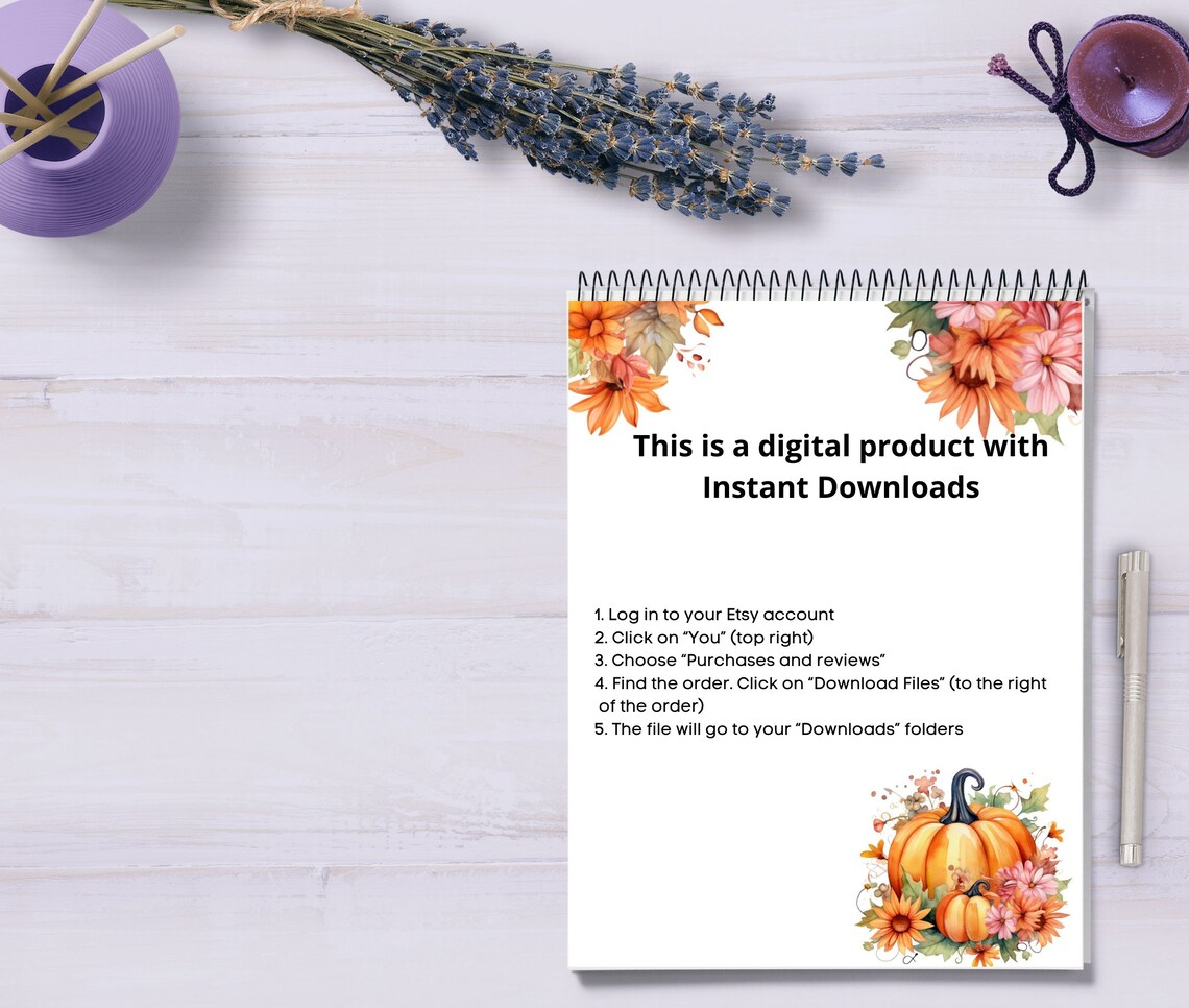 Pumpkin Printable Stationery,autumn Stationary,digital Download ...