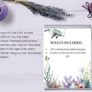 Marine Printable Stationery-whale Stationery-ocean Writing Set ...