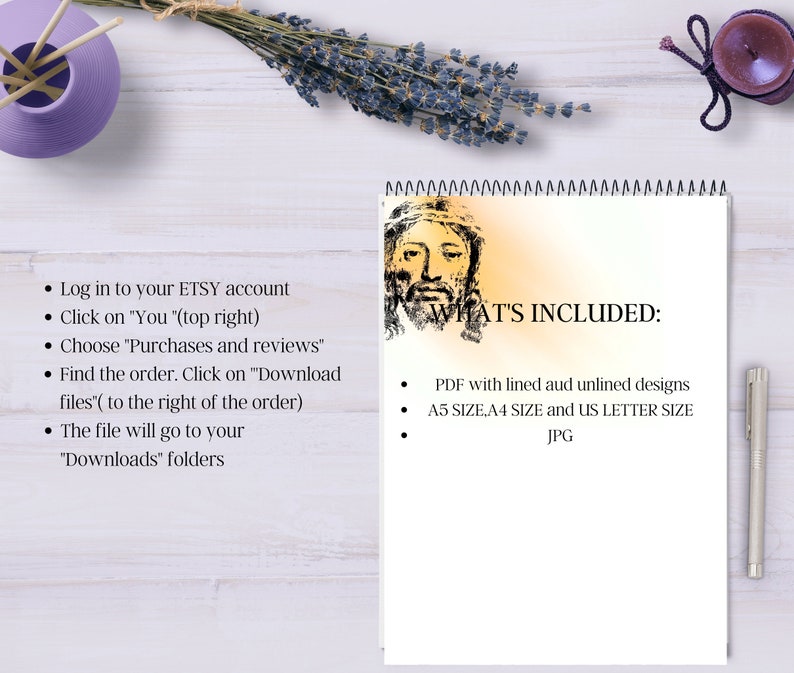 Christian Religious Printable Stationery Digital Letter Lined Unlined ...