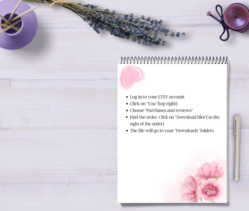 Watercolor Pink Flower Printable Stationery,love Letter Set, Loral ...