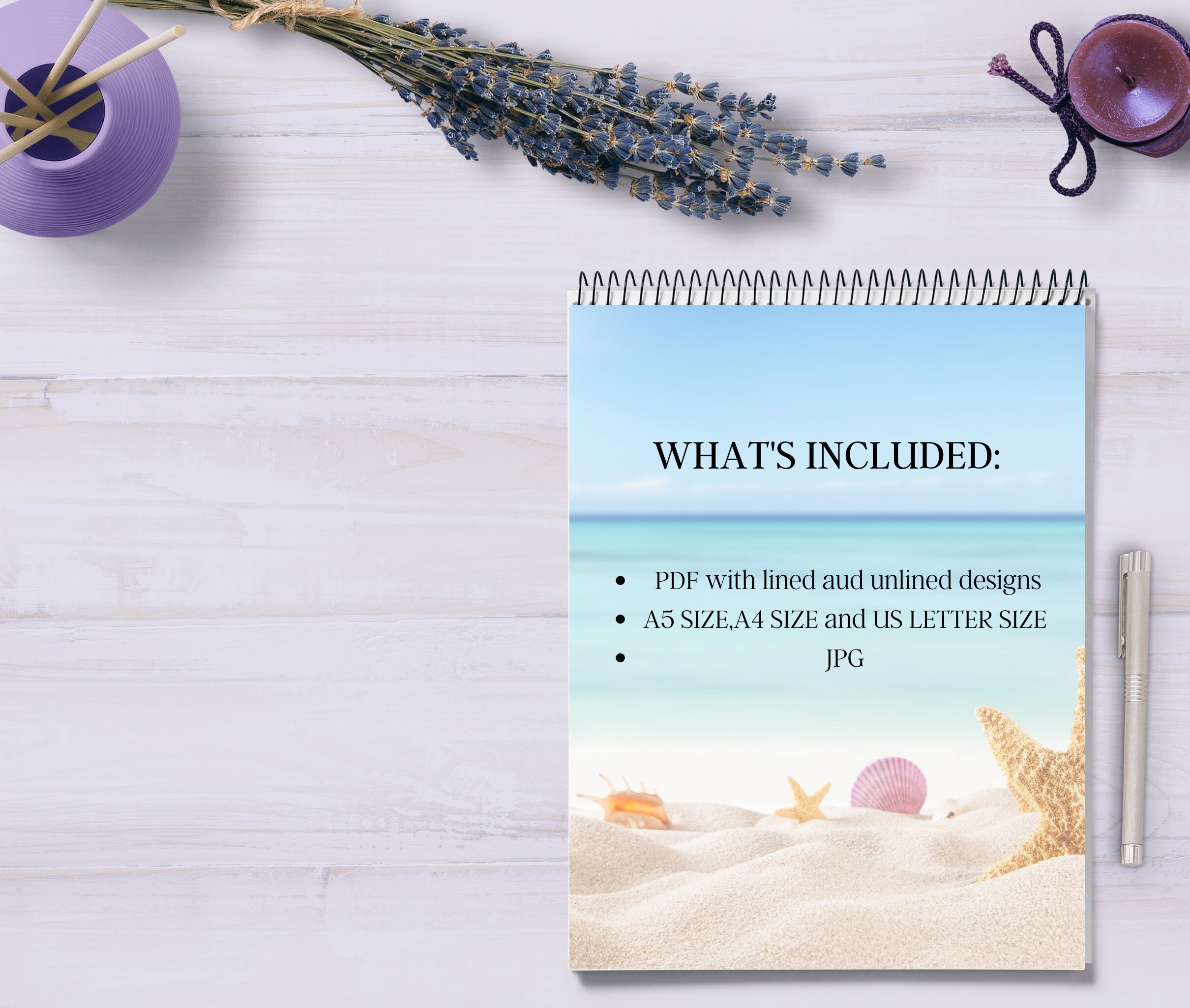 Beach Printable Stationery Digital Download,printable Writing Paper ...