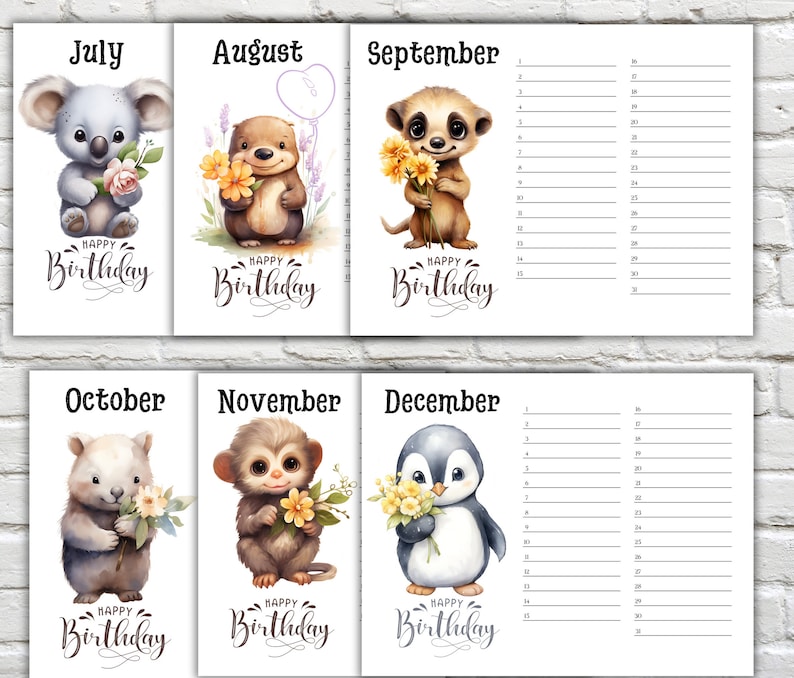 Classroom Monthly Birthday Chart-editable Printable Birthday Chart ...