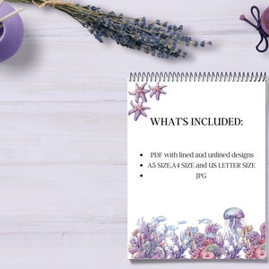 Sea Marine Printable Stationery-watercolor Ocean Writing Set A4/A5/US ...