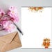 Girl With Flower Printable Stationery-cure Girl Writing Paper Set ...