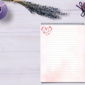 Heart Printable Stationery-heart Stationary-valentine Heart Writing ...