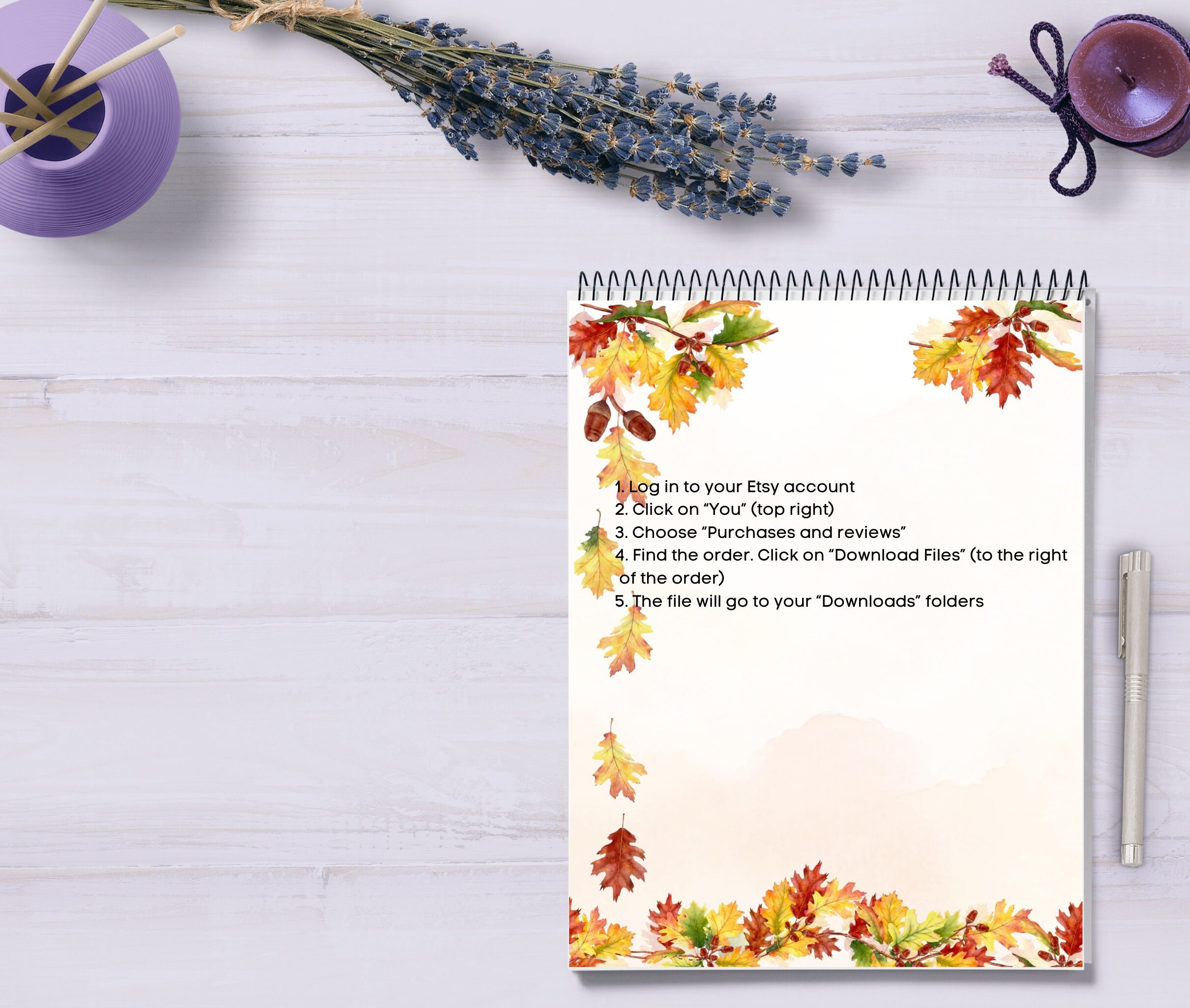 Autumn Printable Stationery,fall Leaves Digital Letter,stationary ...