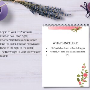 Rose Writing Set,flower Printable Stationery,floral Writing Paper ...