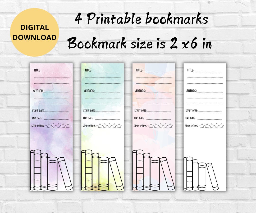 Book Review Bookmark Template-digital Bookmark-printable Book Review ...