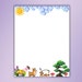 Pixel Style Printable Stationery-cute Animal Stationery-stationary Set ...