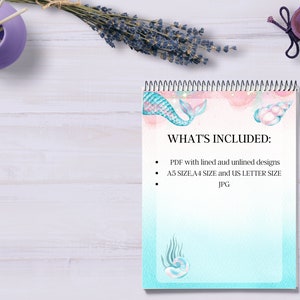 Printable Mermaid Letter Writing Paper Set,mermaid Stationery,marine ...