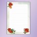 Christmas Poinsettia Printable Stationery-christmas Flower Writing ...