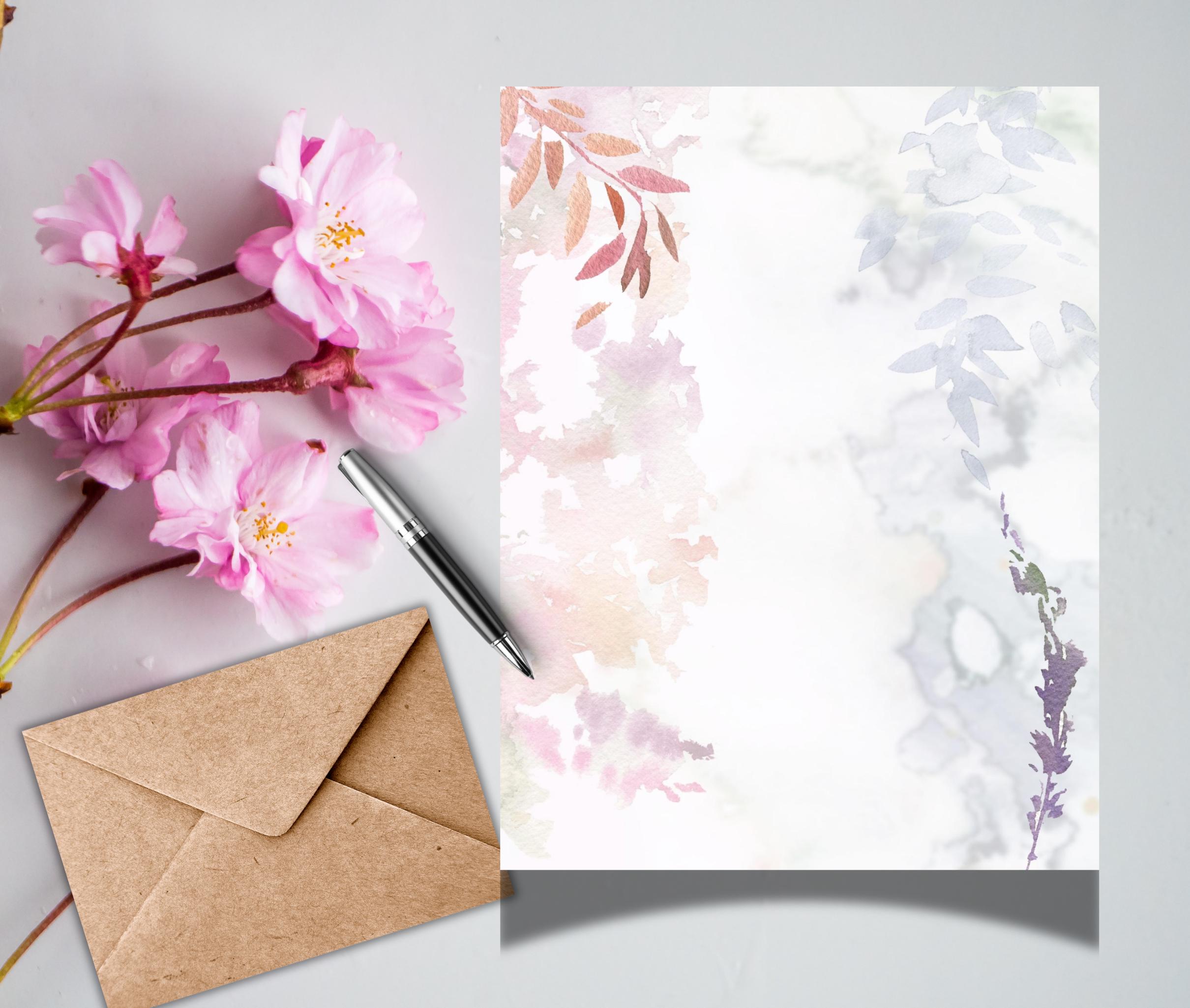 Wildflower Writing Set, Flower Printable Stationery,floral Writing ...