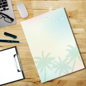 Summer Theme Printable Stationery-beach Writing Paper Set Lined Unlined ...