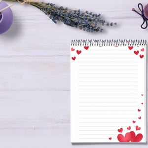 Heart Printable Stationery-valentine's Day Printable Writing Paper ...