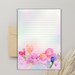 Spring Flowers With Birds Printable Stationery-tulip Writing Paper Set ...